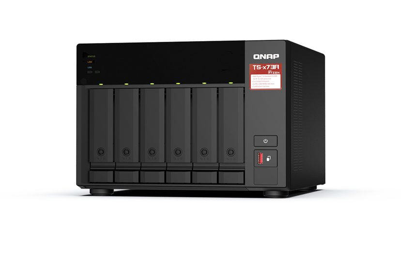 QNAP TS-673A 6-Bay Desktop NAS + 5-Port 2.5G Switch 0TB NAS-server (TS-673A-SW5T) | Dustin.dk