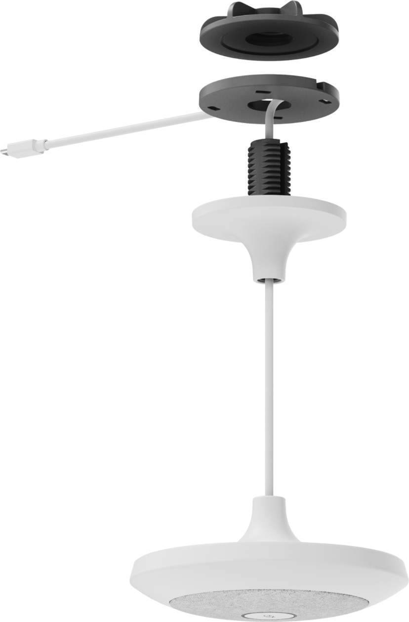 Logitech Rally Mic Pod Pendant Mount off-white (952-000123) | Dustin.dk