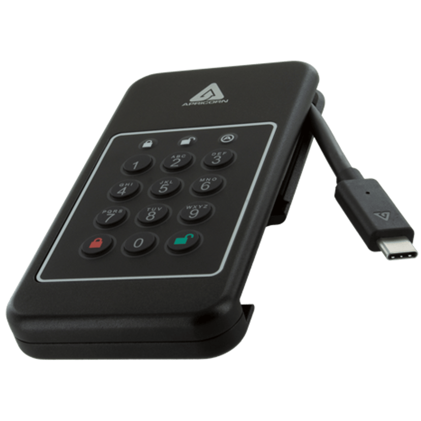 Apricorn AEGIS NVX 1TB SSD Ruggedized Encrypted USB Type-C Sort (ANVX ...