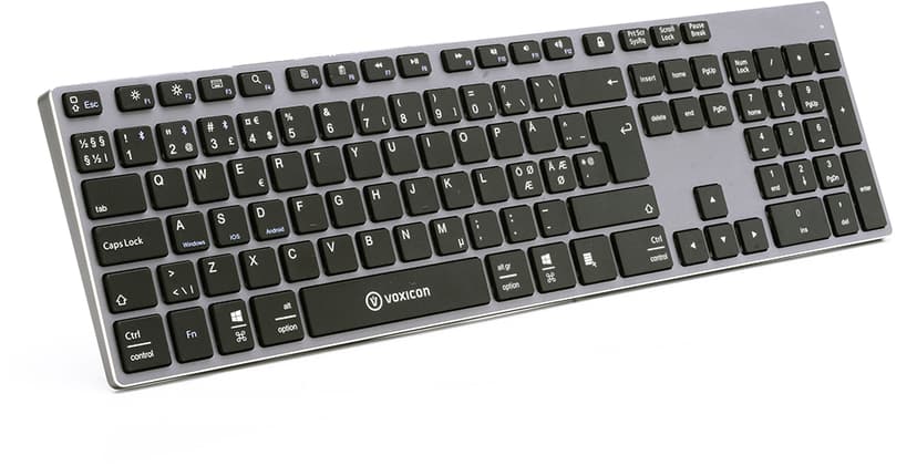 Voxicon Bt Keyboard 290 Black Nordisk (DK-290B-BLK#) | Dustinhome.no
