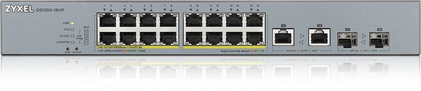 Zyxel GS1350-18HP Smart Surveillance PoE-svitsj 250 watt (GS1350-18HP ...