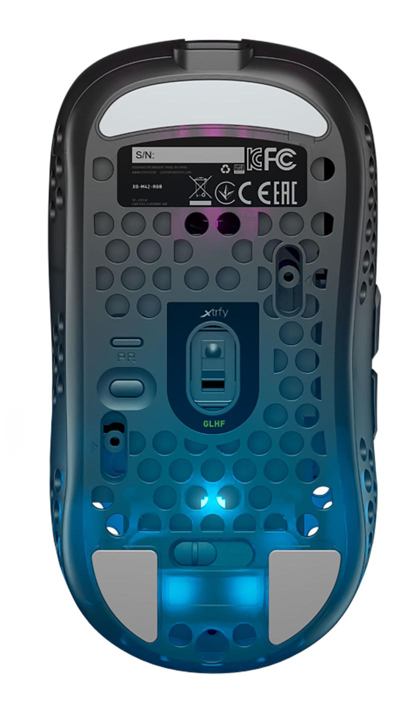 Xtrfy Xtrfy MZ1 Wireless RGB Rail Gaming Mouse Black Transparent # demo ...