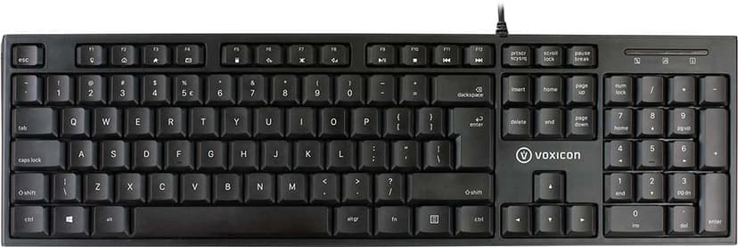 Voxicon Wired Slim Keyboard ISO International Kabelansluten USA ...