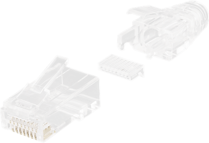 Deltaco Kontaktdon (Slim) CAT6a UTP RJ45 20-pack (MD-24) | Dustinhome.se