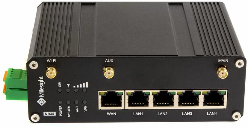Milesight UR35 Industrial 4G Router (UR35-L04EU-W) | Dustin.se