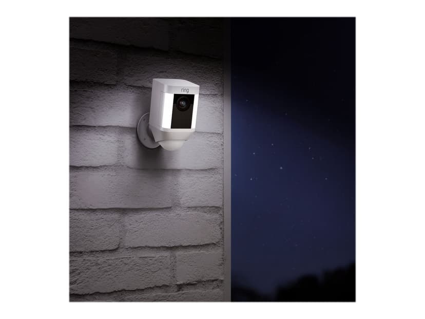 Ring Spotlight Kamera Med Batteri Hvit (8SB1S7-WEU0) | Dustin.no