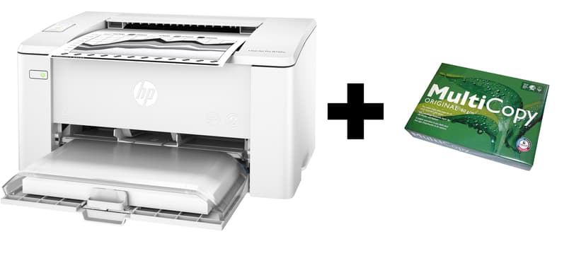 HP Laserjet Pro M102W A4 + 2500pcs Paper (5011131631) | Dustin.dk