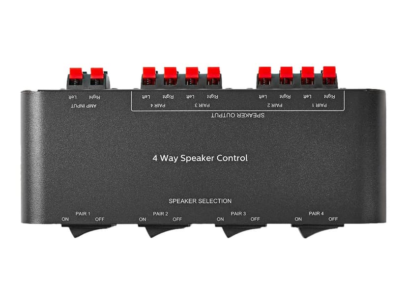 Nedis 4-Way Speaker Control Box (ASWI2604BK) | Dustin.no