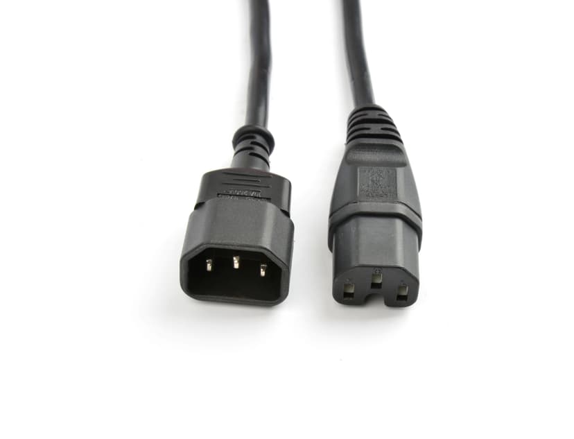 Prokord Strömkabel 2.5m C14 coupler C15 coupler Svart (DPC-0029 ...