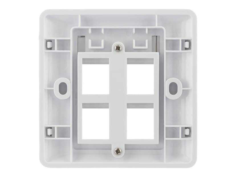 Deltaco VR-228 Infällt 4-port Keystone nätverksuttag (VR-228) | Dustin.se