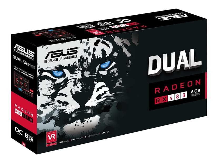 ASUS DUAL-RX480-O8G Radeon RX 480 8GB GDDR5 Fan OC Nepal