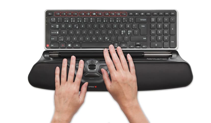 Contour Design RollerMouse Free3 Wireless Trådlös 2800dpi Rullmus Svart ...