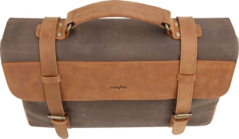 Cirafon Old Stratford Datorväska 14" Kanvas, Läder (DZ-5034-R1) | Dustin.se