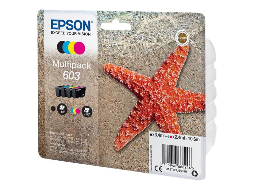 Epson Bläck Multipack 4-Color 603 (C13T03U64010) | Dustinhome.se