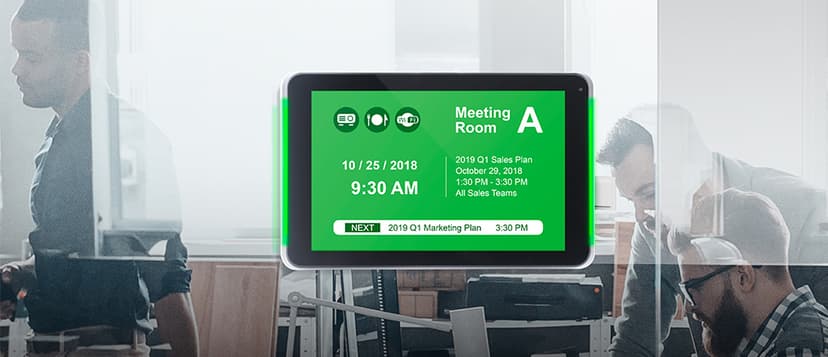 Iadea XDS-1078 10" Android Room Panel for Meetio | Dustin.se