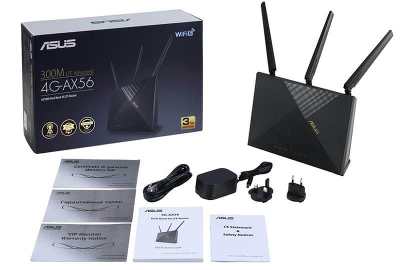 ASUS 4G-AX56 Trådløs 4G-ruter | Dustin.no