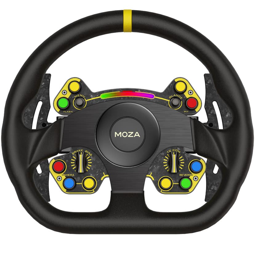 Moza Racing RS Steering Wheel - D-Shape Leather Version | Dustin.fi