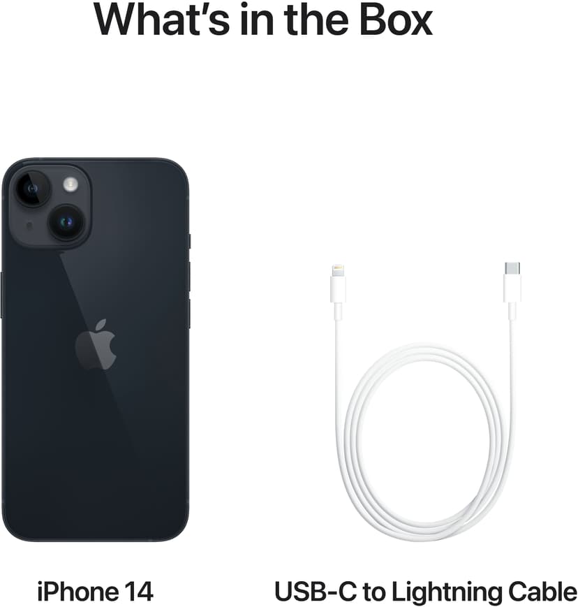 Apple iPhone 14 128GB Midnatt | Dustin.se