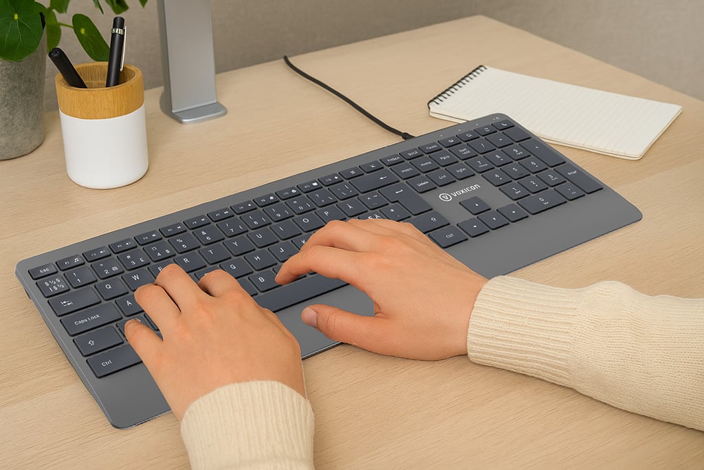 Voxicon Kablet Tastatur 320W – Full størrelse, Stillegående og ...