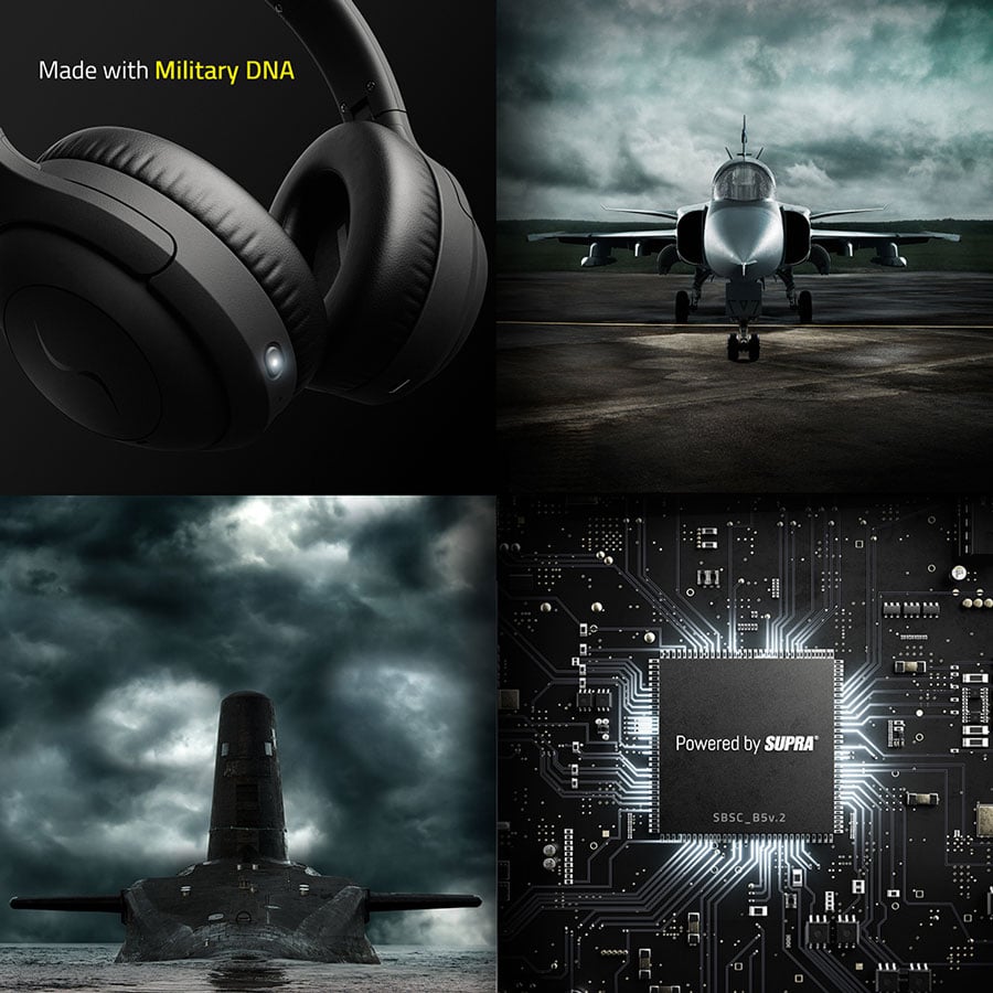 Sound By Sweden SUPRA NiTRO-X Hybrid Over-ear Svart (1032100020)